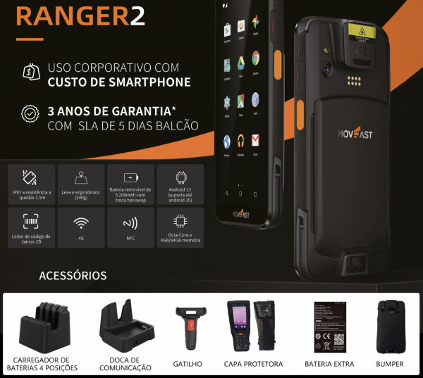 MovFast Ranger 2: O Coletor com preço de smartphone - Quebeck